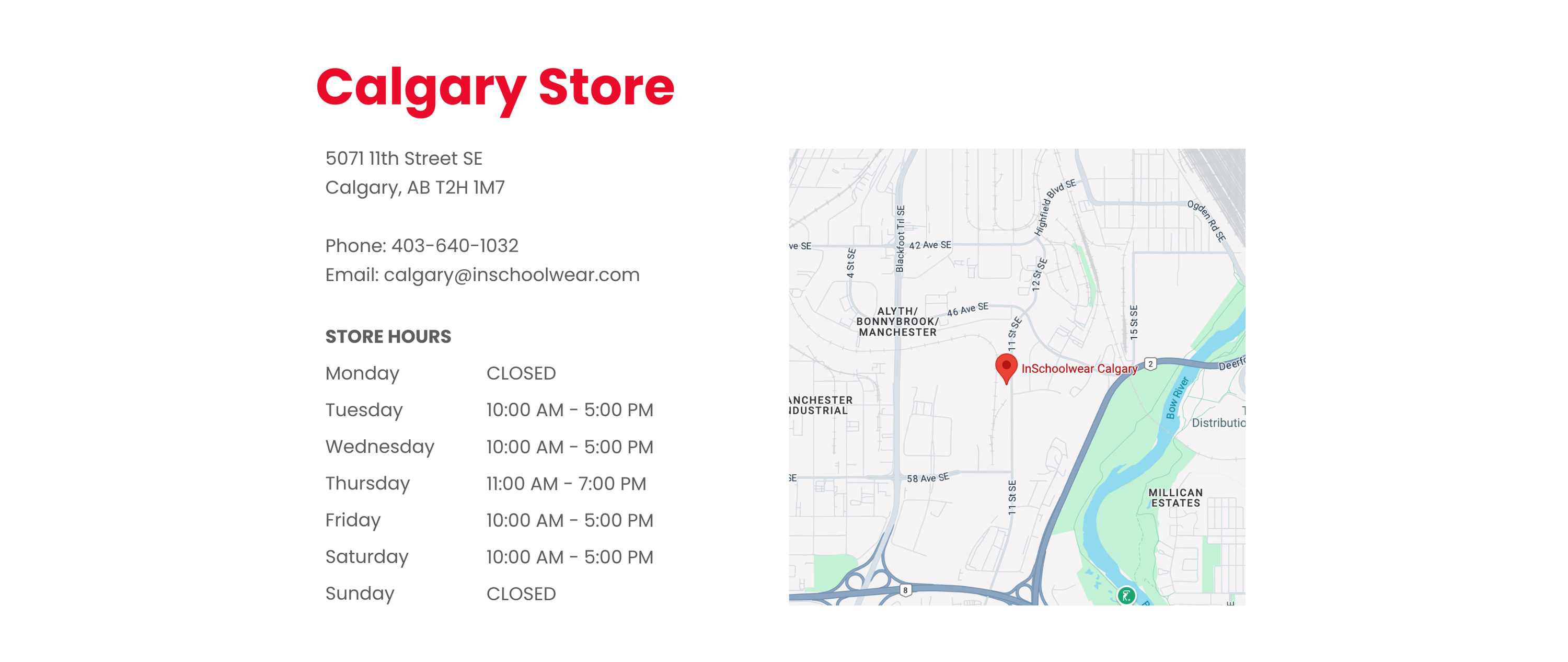 Calgary Store – InSchoolwear